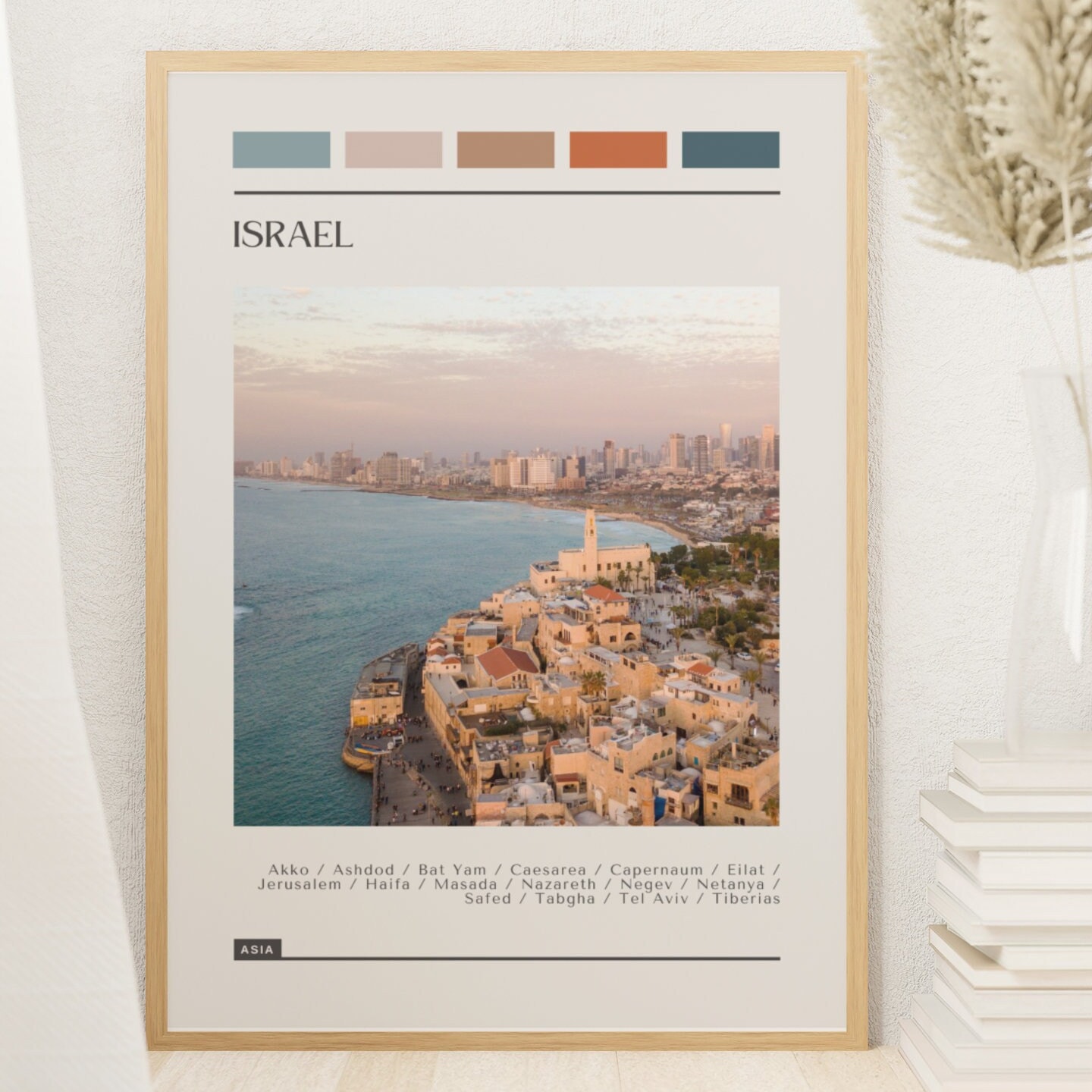 ISRAEL Travel Poster Color Block Travel Poster Digital - Etsy