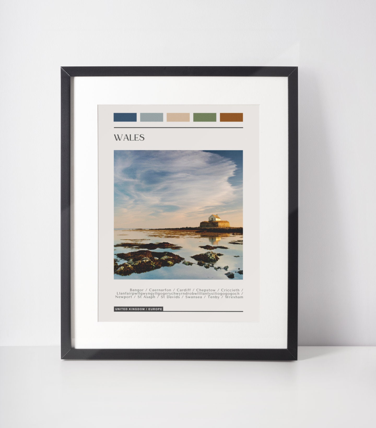 WALES Travel Poster Color Block Travel Poster Digital - Etsy