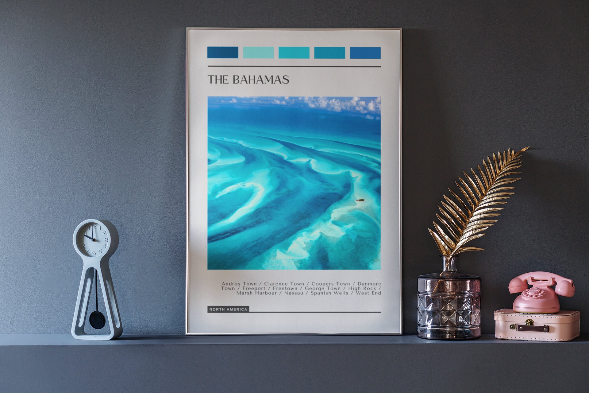 Bahamas Travel Poster: Modern Color Block Print (digital Download) - Etsy