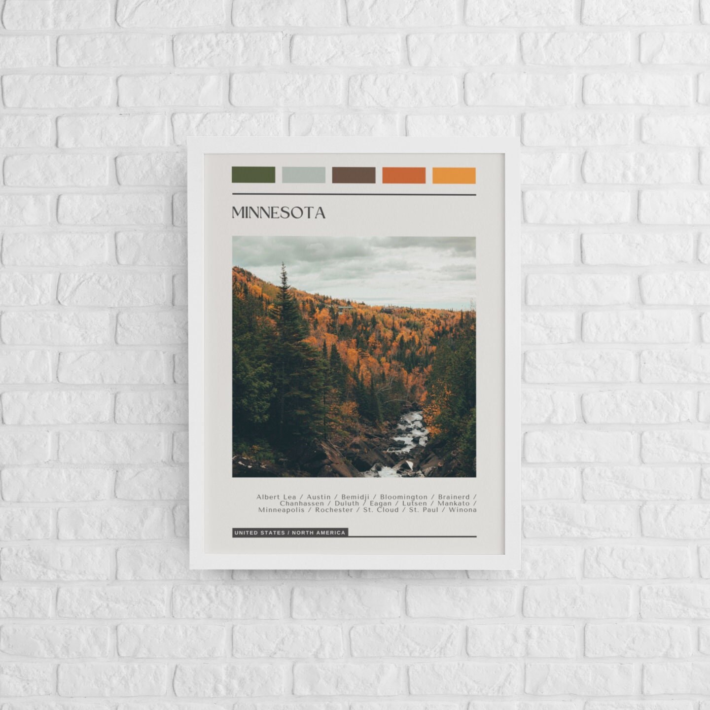 MINNESOTA - Travel Poster, Color Block Travel Poster, Digital Download ...