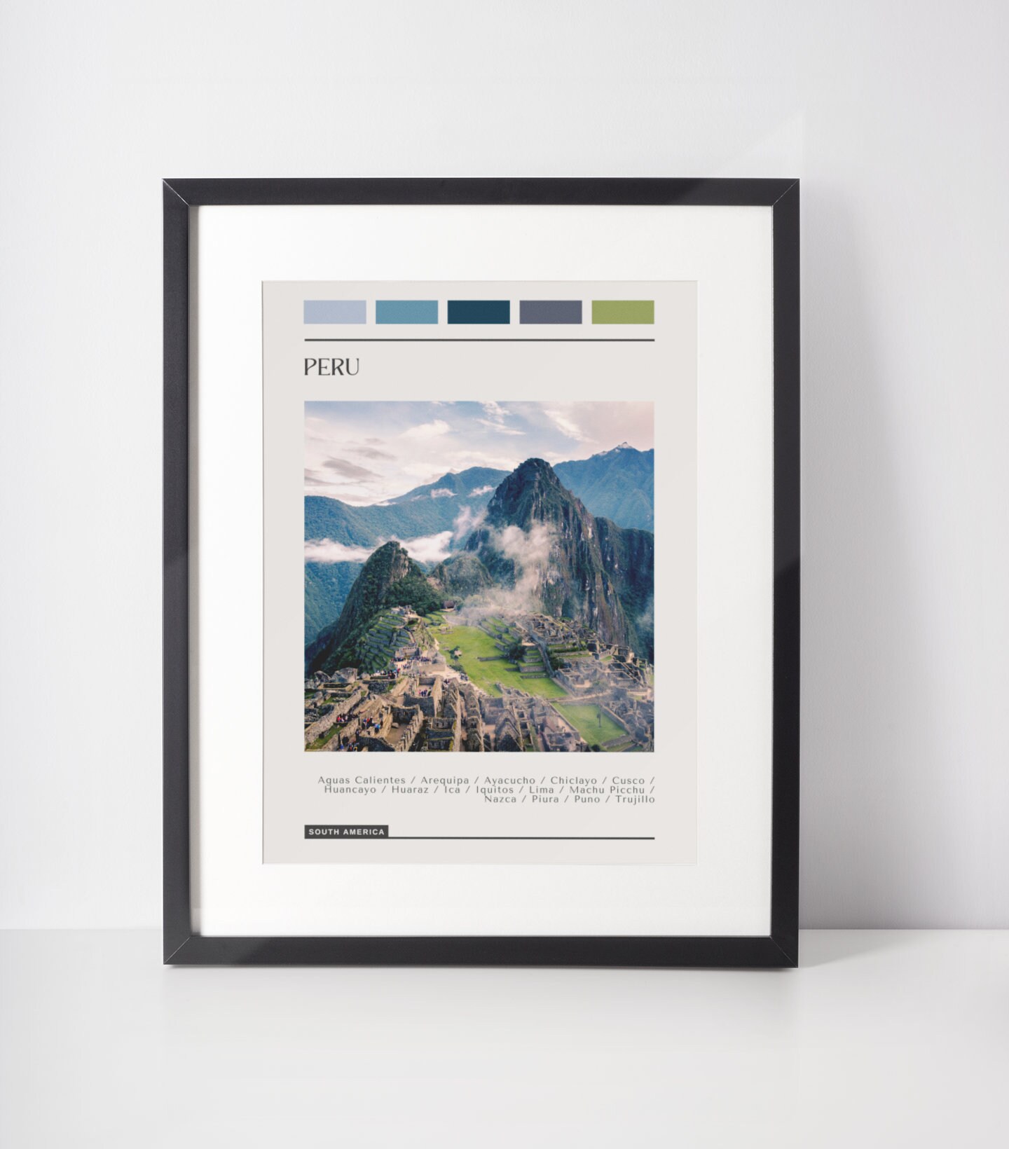 PERU Travel Poster, Color Block Travel Poster, Digital Download ...