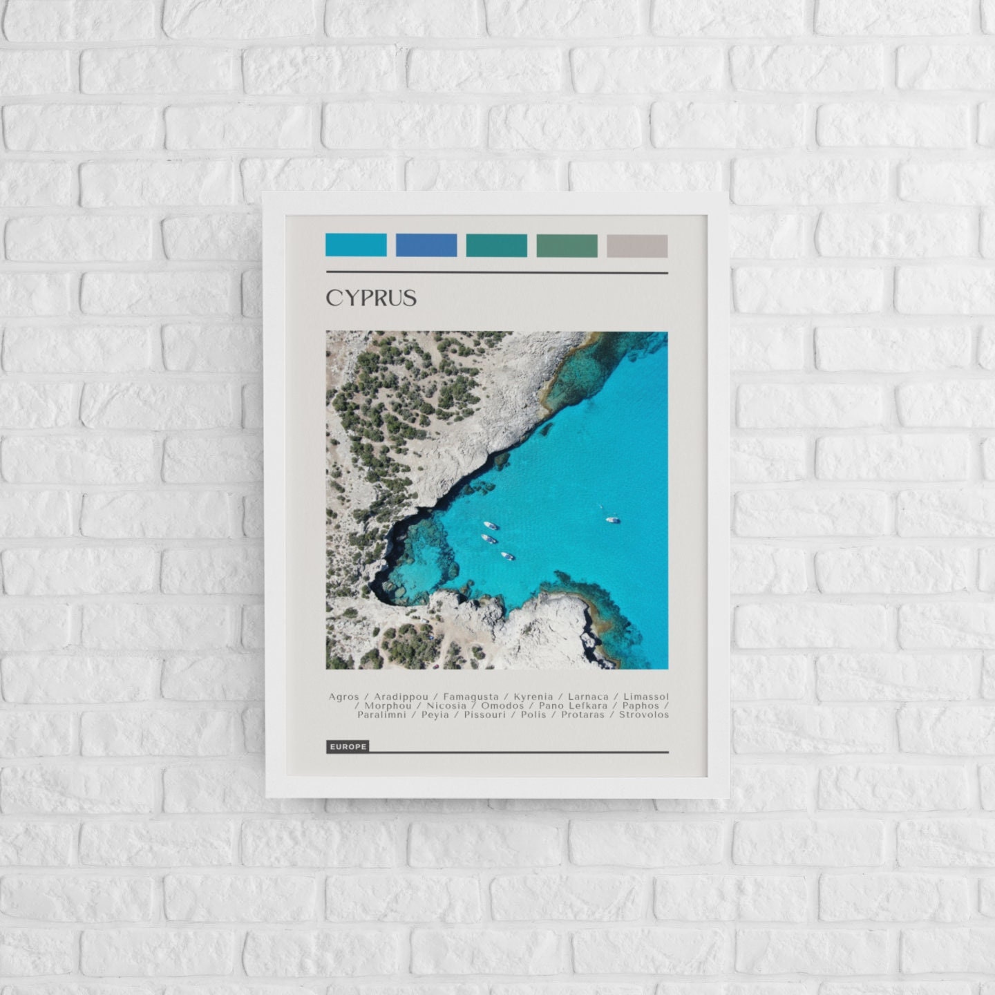 CYPRUS Travel Poster, Color Block Travel Poster, Digital Download ...