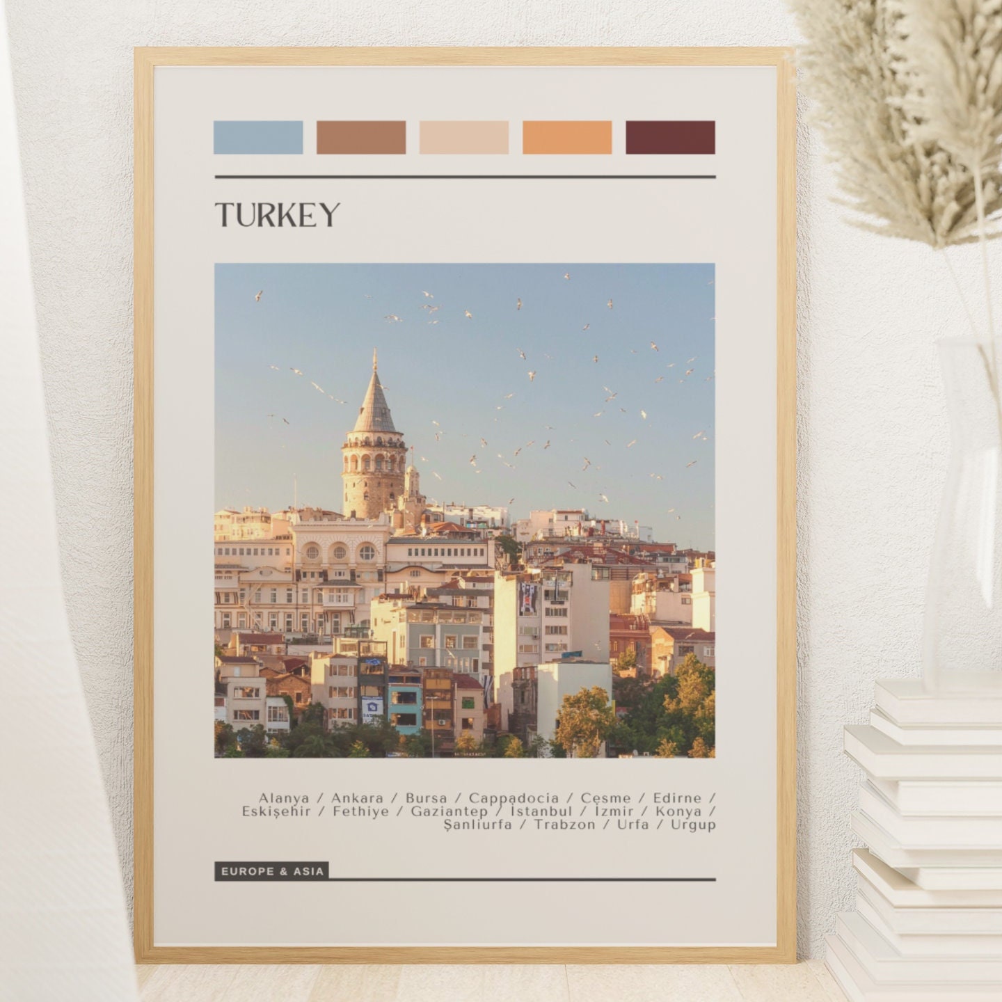 TURKEY - Travel Poster, Color Block Travel Poster, Digital Download ...