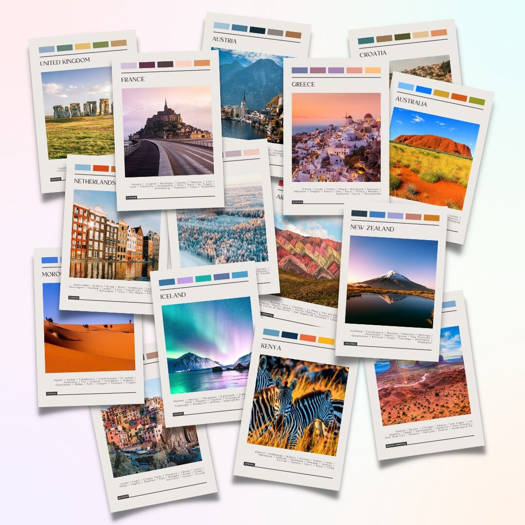 4x6 Travel Poster Packs - Etsy