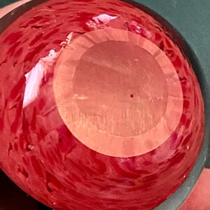 Vintage Red Apple Paperweight Green Leaf in Clear - Etsy
