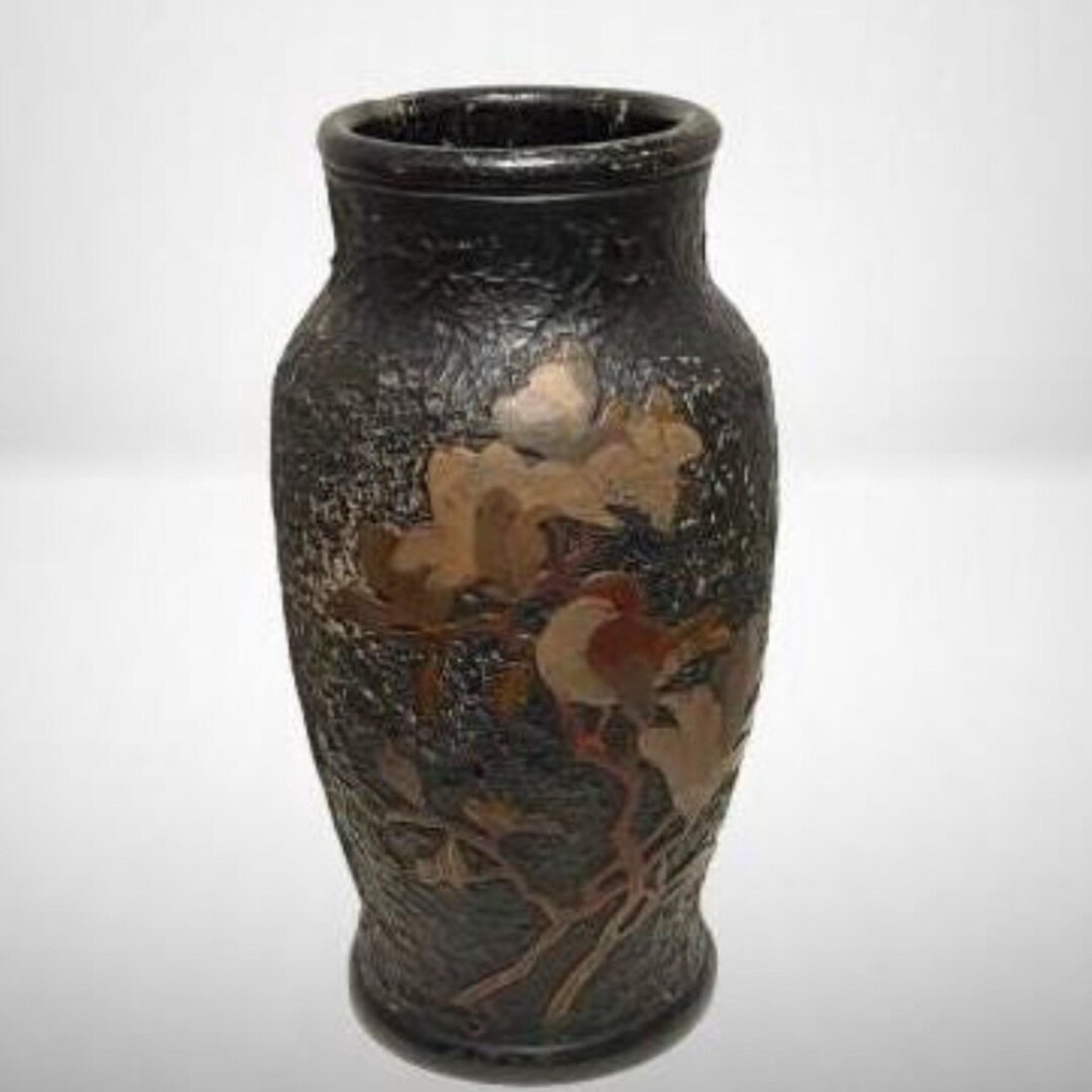 Antique Tokanabe Ware Vase Japanese 1920s 1930s Art Pottery Stipled ...