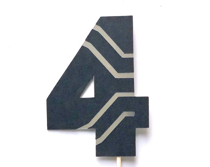 Black Panther Inspired Number Cake Topper - Etsy