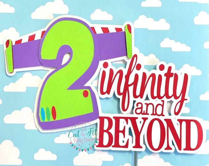 Two Infinity and Beyond Cake Topper - Etsy