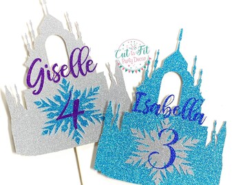 Frozen Themed Cake Topper Castle Cake Topper Frozen Cake - Etsy Canada