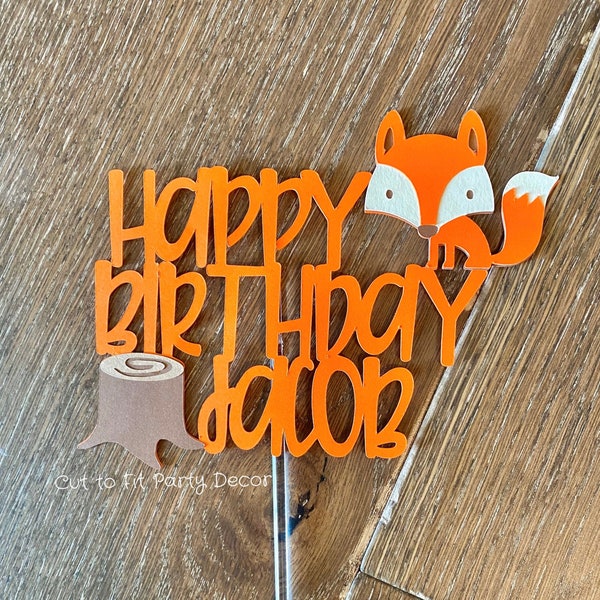 Fox Cake Topper - Etsy