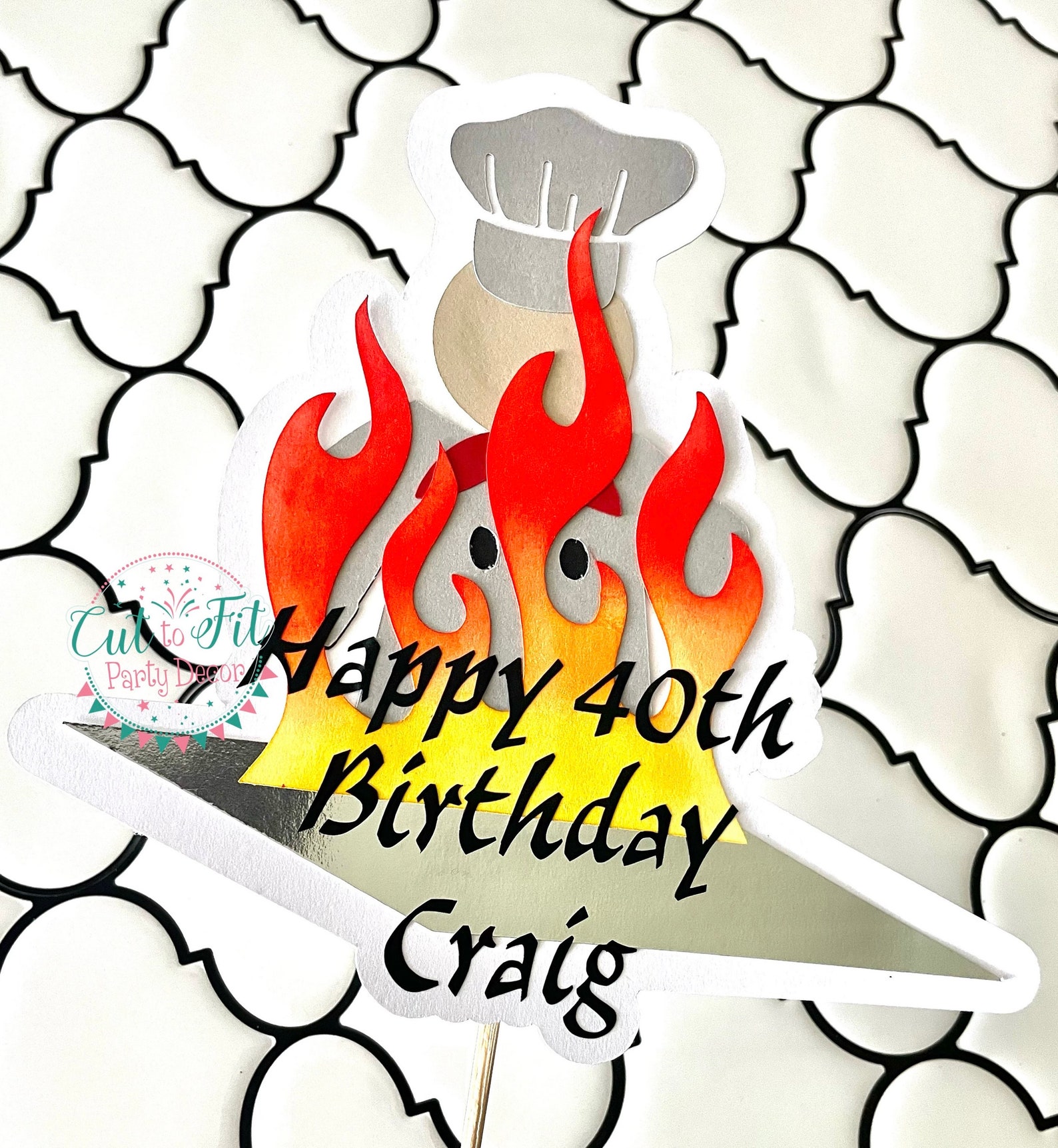 Hibachi Themed Cake Topper - Etsy