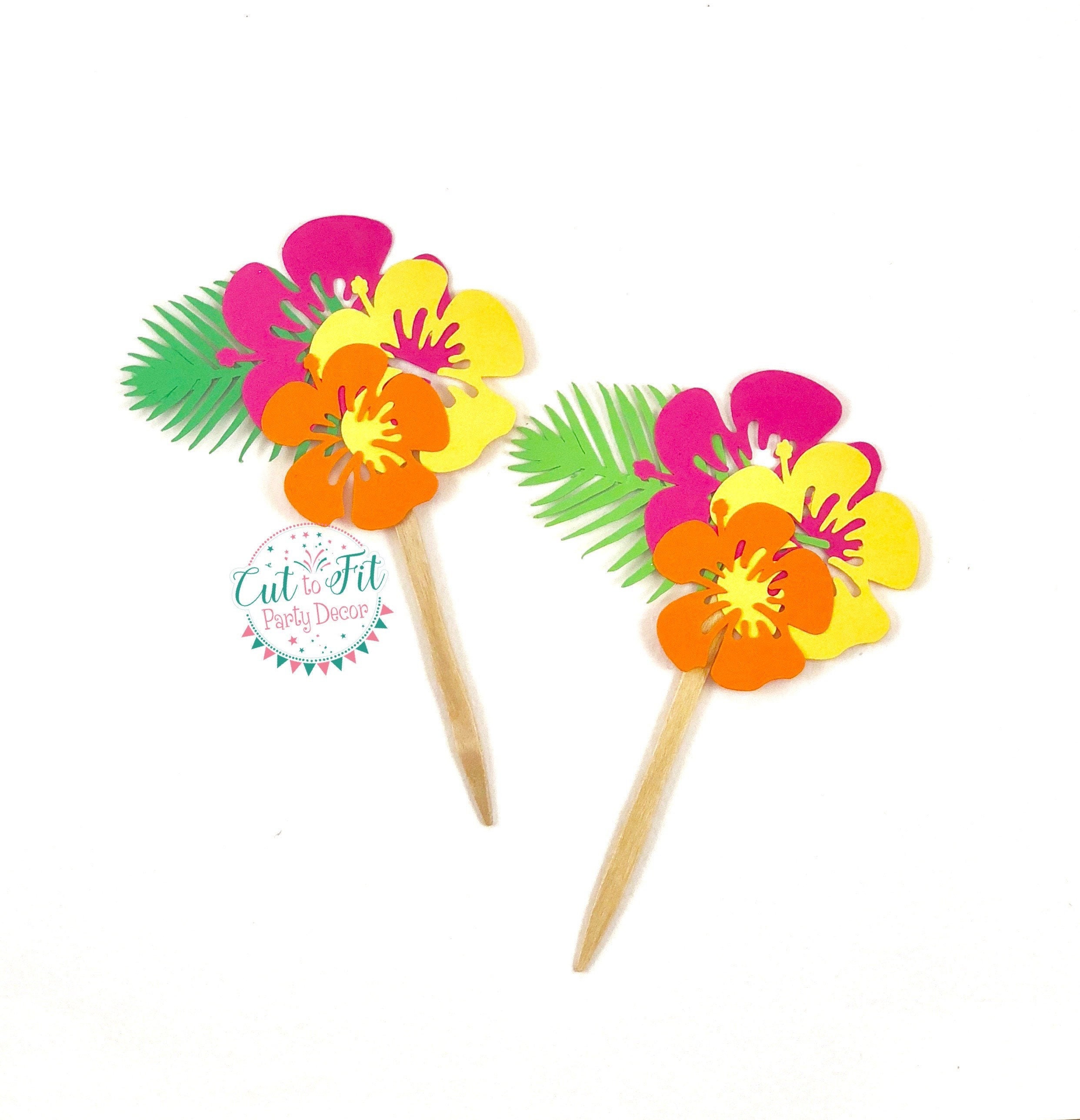 Hawaiian Cupcake Toppers 12 Ct - Etsy