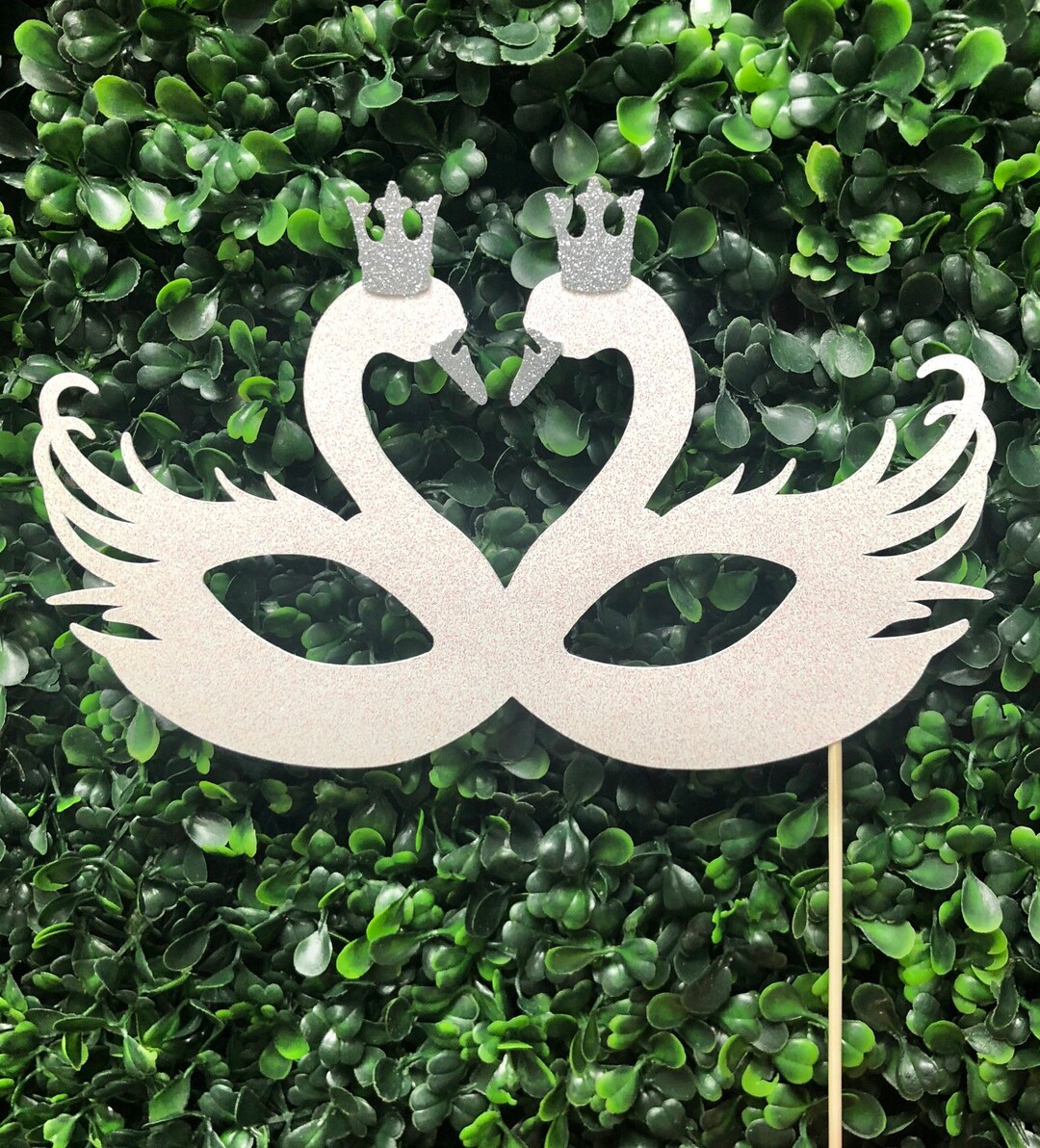 Glitter Swan Mask - Etsy