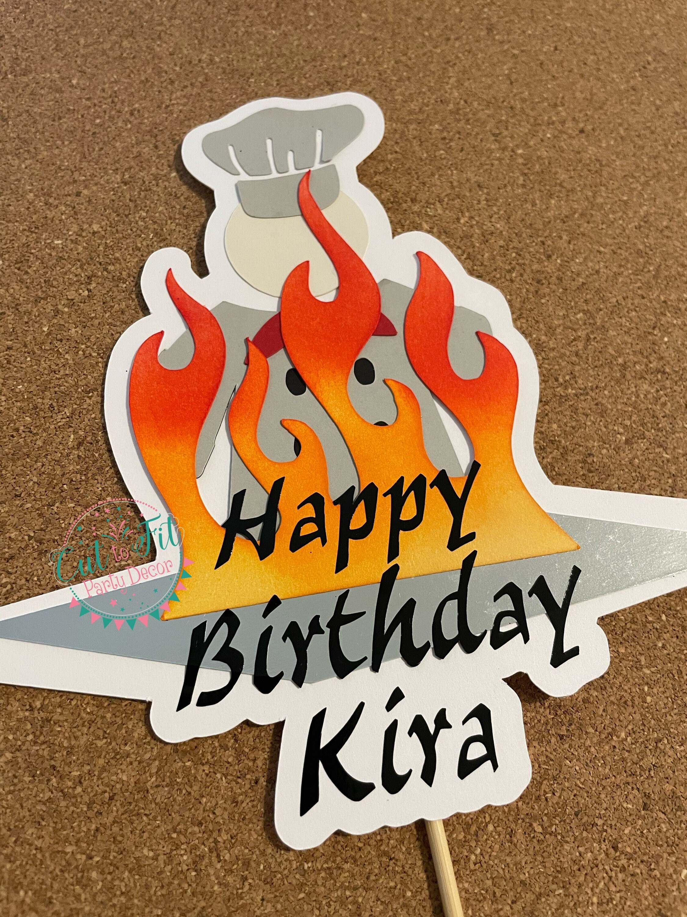 Hibachi Themed Cake Topper - Etsy