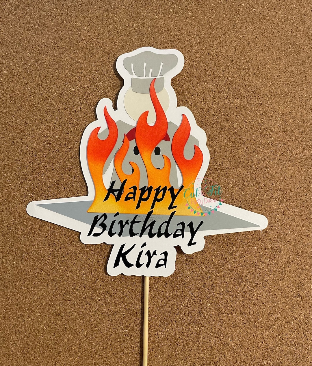 Hibachi Themed Cake Topper - Etsy