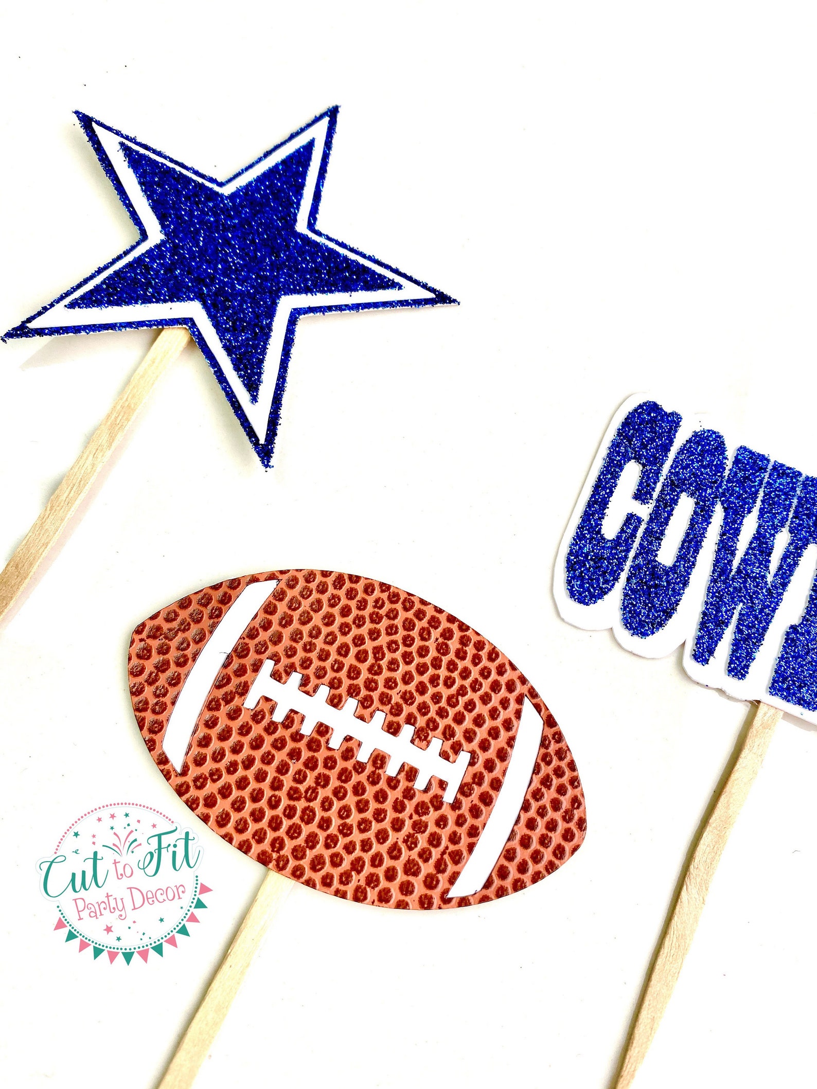 Dallas Cowboys Cupcake Toppers 12 Ct. | Etsy