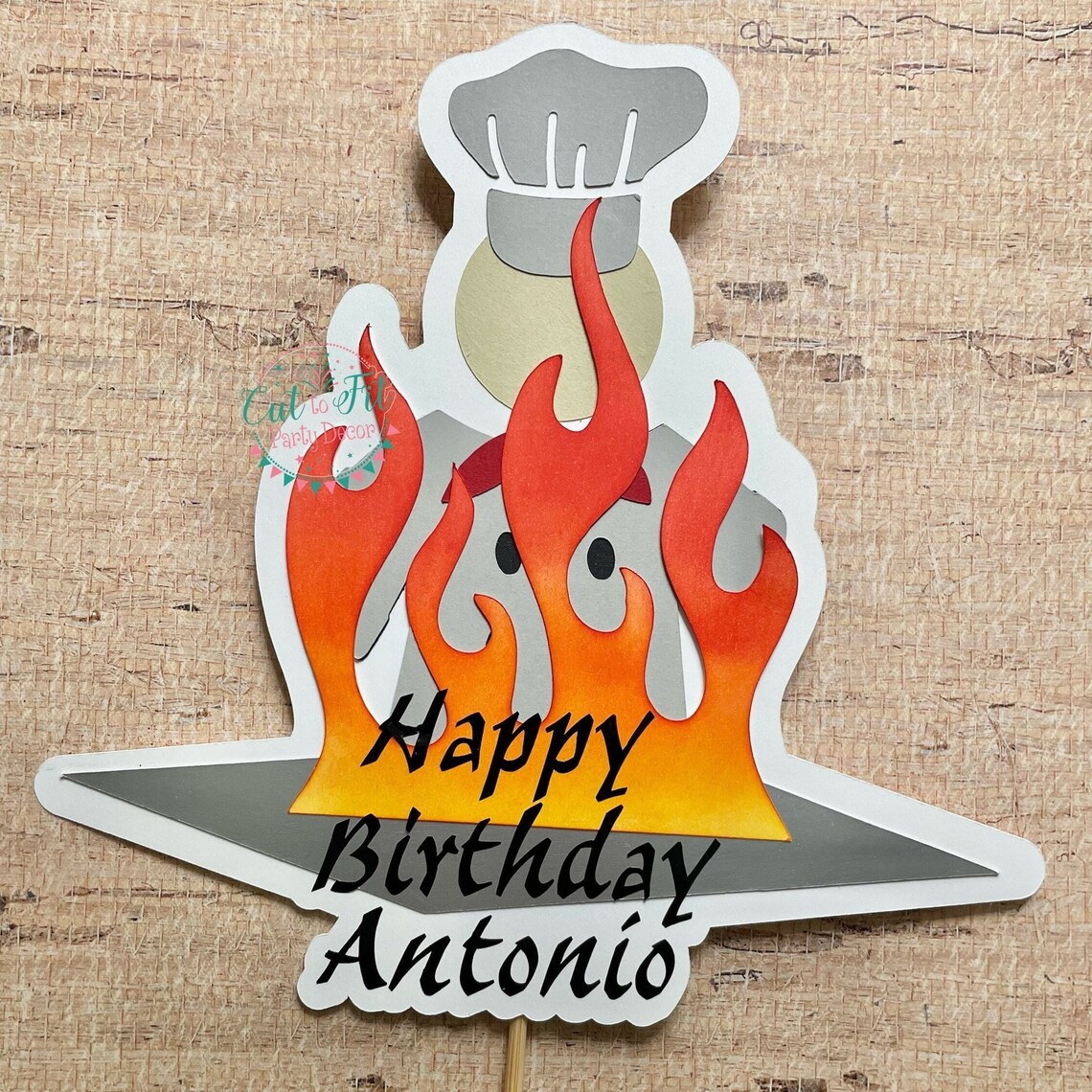 Hibachi Themed Cake Topper - Etsy