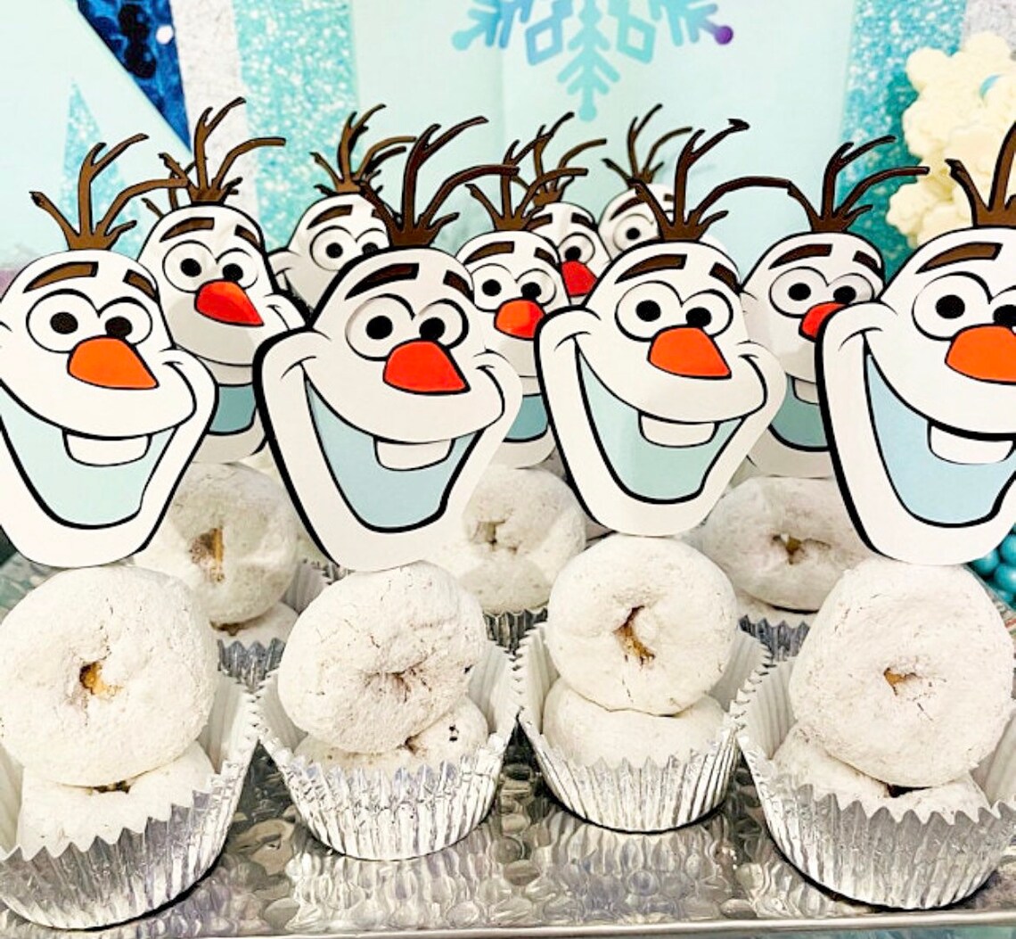 Olaf Head Toppers 6ct | Etsy