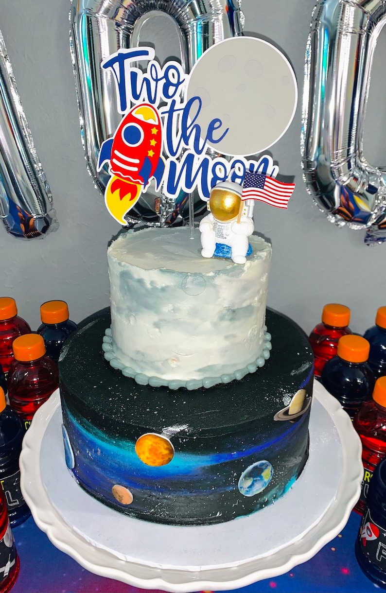 Two the Moon Cake Topper - Etsy