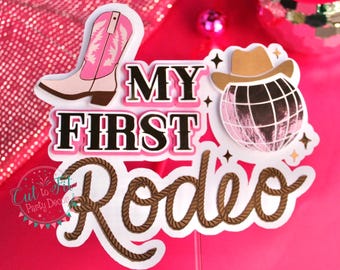My First Rodeo Cake Topper PNG - Etsy