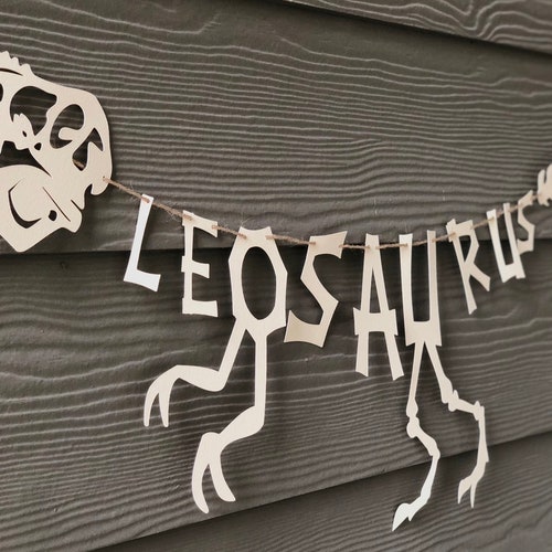 Dinosaur Banner SVG T-rex Birthday Banner Dinosaur-theme | Etsy