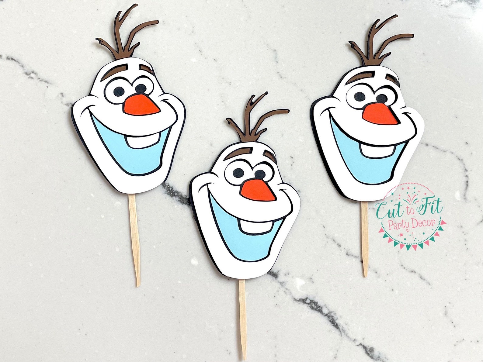 Olaf Head Toppers 6ct - Etsy
