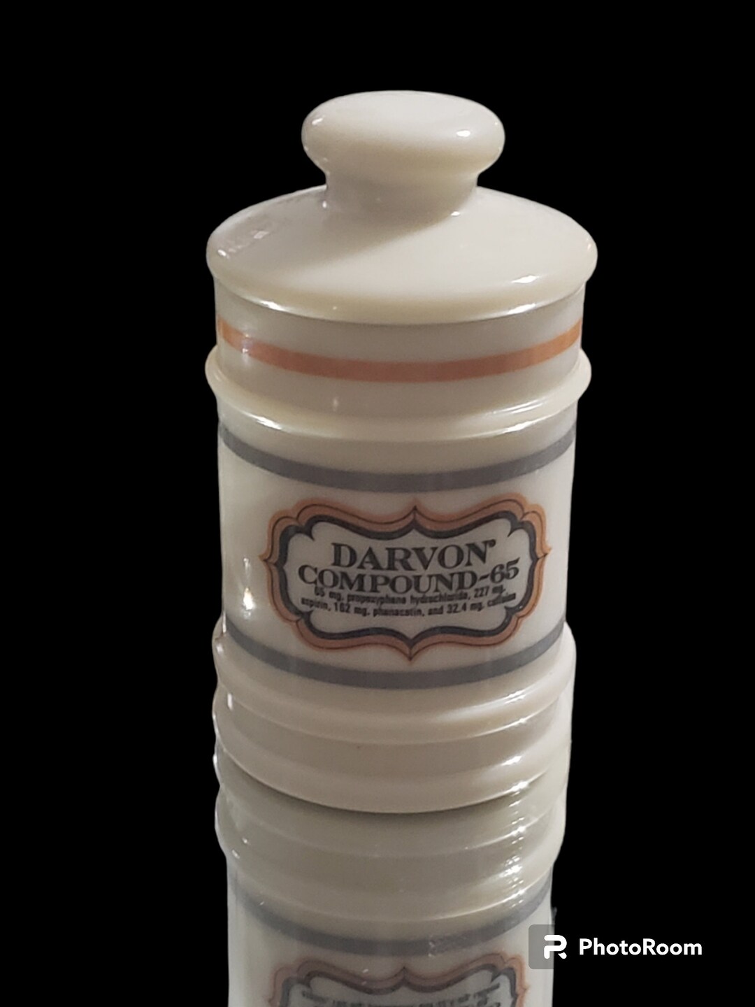 Vintage Darvon Compound 65 Lidded Milk Glass Apothecary Jar in - Etsy
