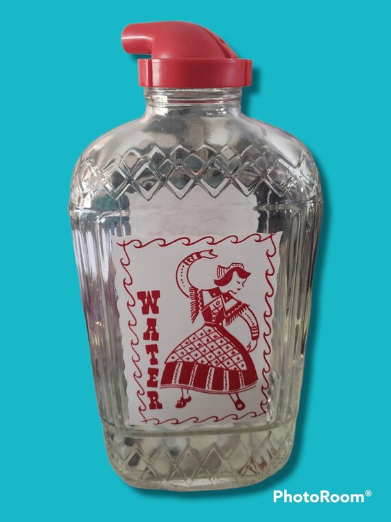 Vintage 1950s Glass Water Pitcher With Dancing Man and Lady - Etsy