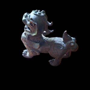 Chinese Fu Dog Antique Bronze Fu Dog Circa 19th Century Asian Antique ...