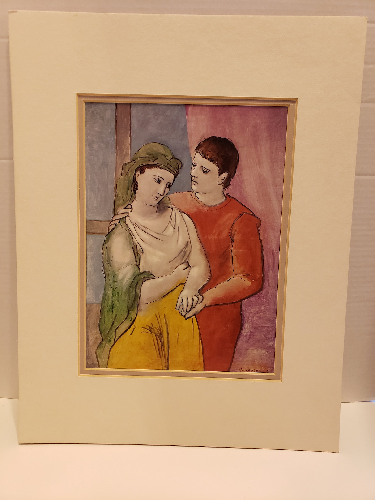 Matted Pablo Picasso the Lovers Art From the 70s - Etsy