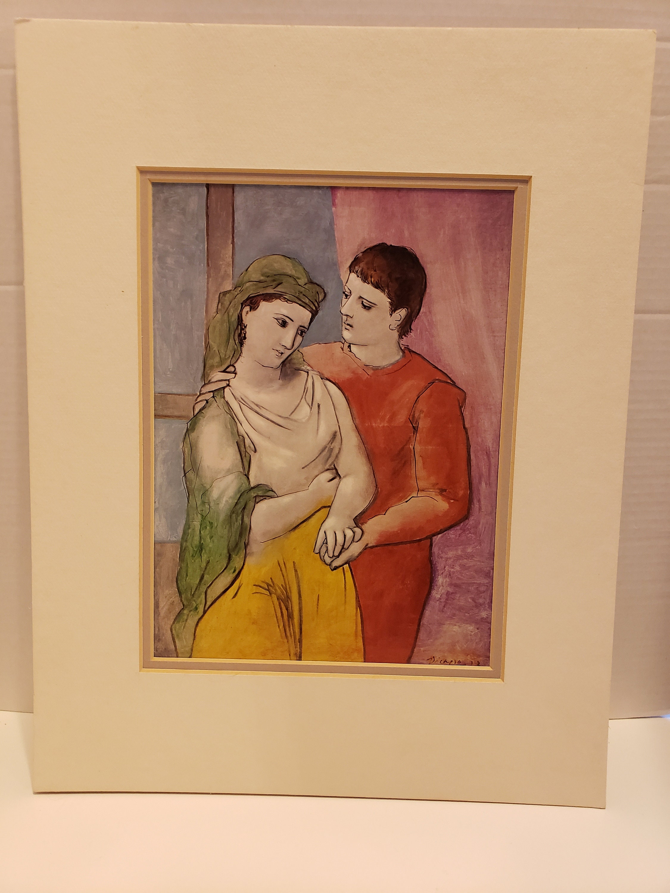Matted Pablo Picasso the Lovers Art From the 70s - Etsy