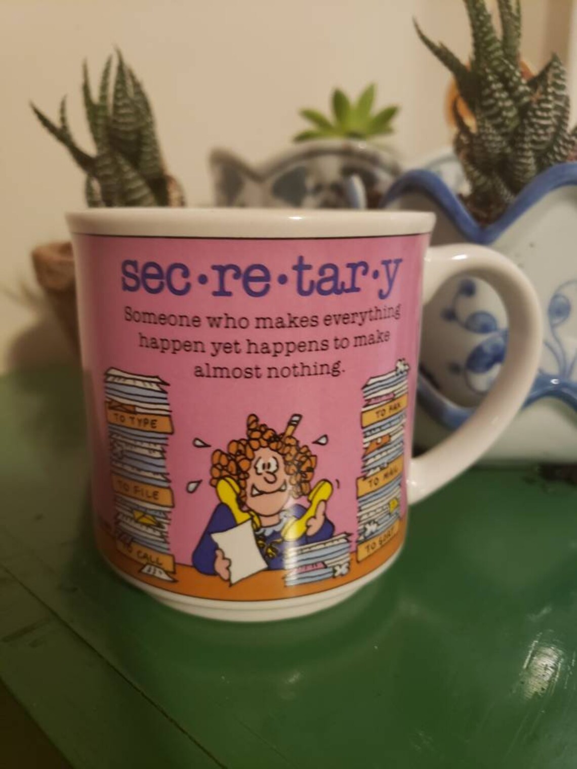 Secretary Mug Vintage Mug From Late 80s by Recycled Paper - Etsy