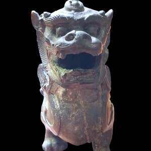 Chinese Fu Dog Antique Bronze Fu Dog Circa 19th Century Asian Antique ...