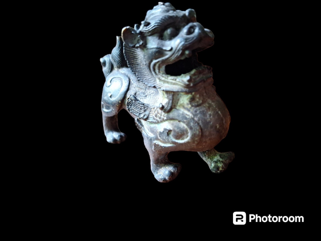 Chinese Fu Dog Antique Bronze Fu Dog Circa 19th Century Asian Antique ...