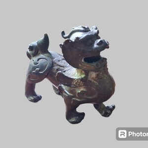 Chinese Fu Dog Antique Bronze Fu Dog Circa 19th Century Asian Antique ...