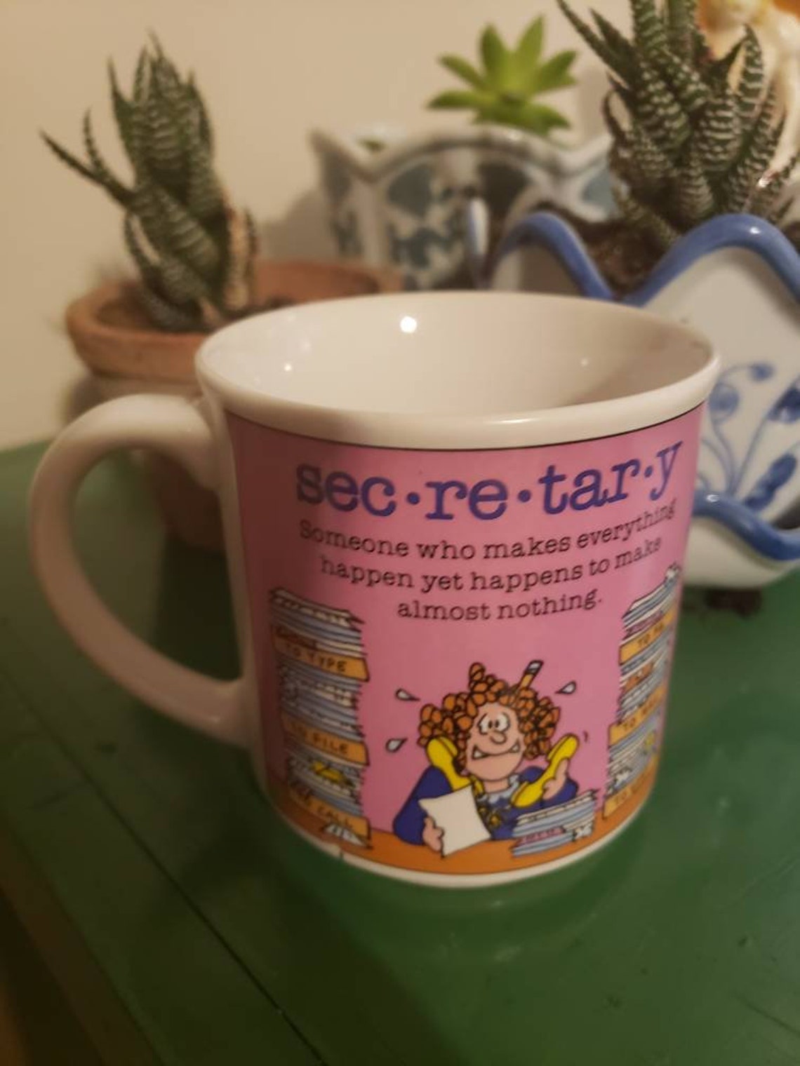 Secretary Mug Vintage Mug From Late 80s by Recycled Paper - Etsy