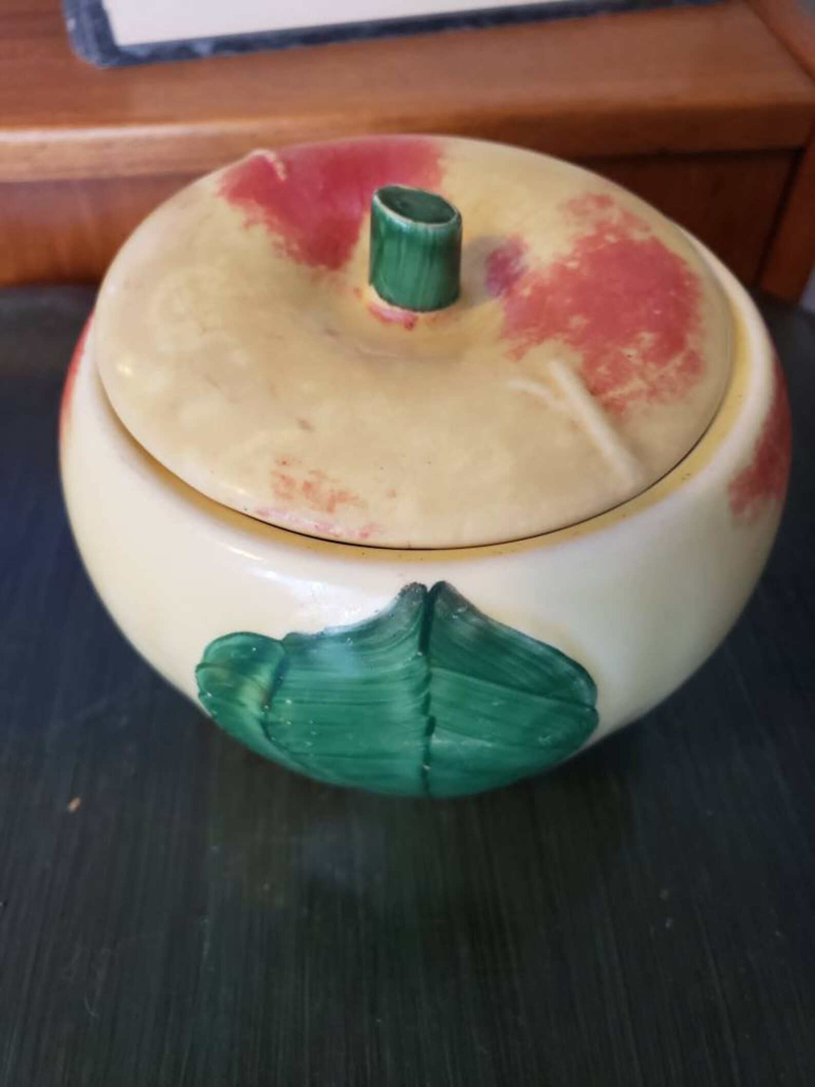 Vintage Hull pottery apple cookie jar blushing apple cookie | Etsy