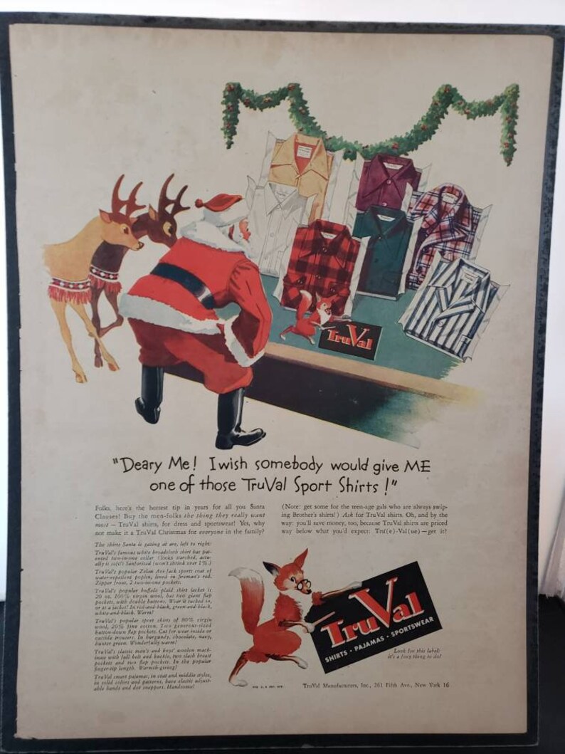 Awesome Vintage 40s True Val Shirts Pajamas Sportswear - Etsy