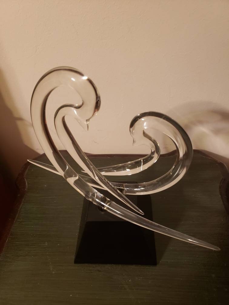 Frabel Studios Lovebirds Glass Wedding Sculpture Collectable | Etsy