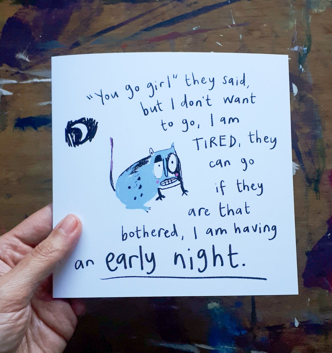 Demotivational Tired Thing Card, Cards for Women, Middle Age Greetings ...