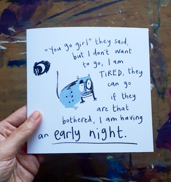 Demotivational Tired Thing Card Cards for Women Middle Age | Etsy