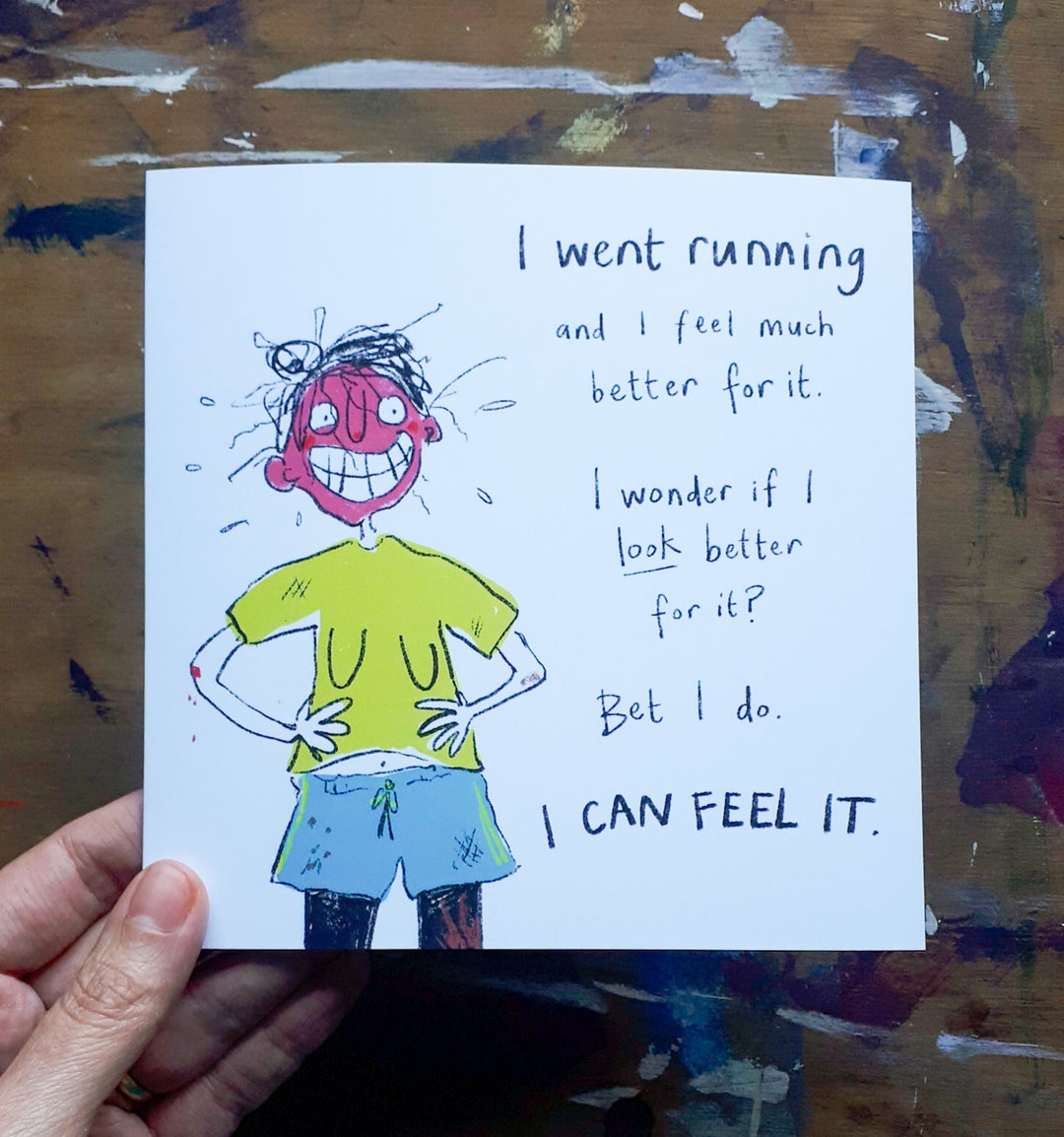 Card for Runners, Exercise Greetings Card, Card for Women, Running Club ...