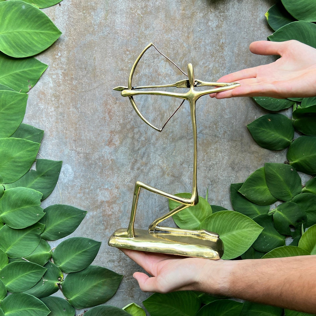 Brass Polished Gold Ancient Greek Archer Statue - Etsy