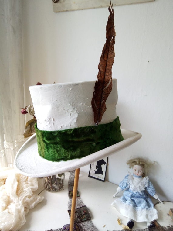 Antique Top Hat Chapeau Claque 1900 Circus Hat Costume - Etsy