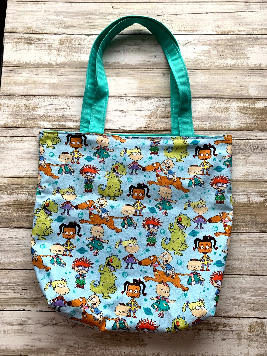 90s Cartoon Tote | Licensed Fabric - Etsy