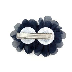 Navy Blue Flower Hair Clip - Etsy