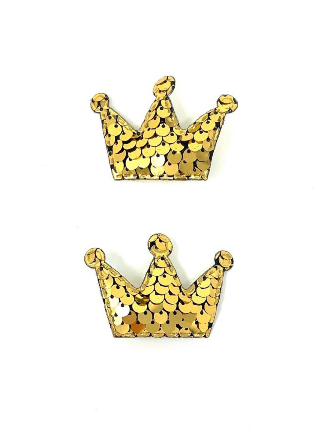 Gold Crown Hair Clips Gold Sequin Crown Hair Clip King’s Coronation ...