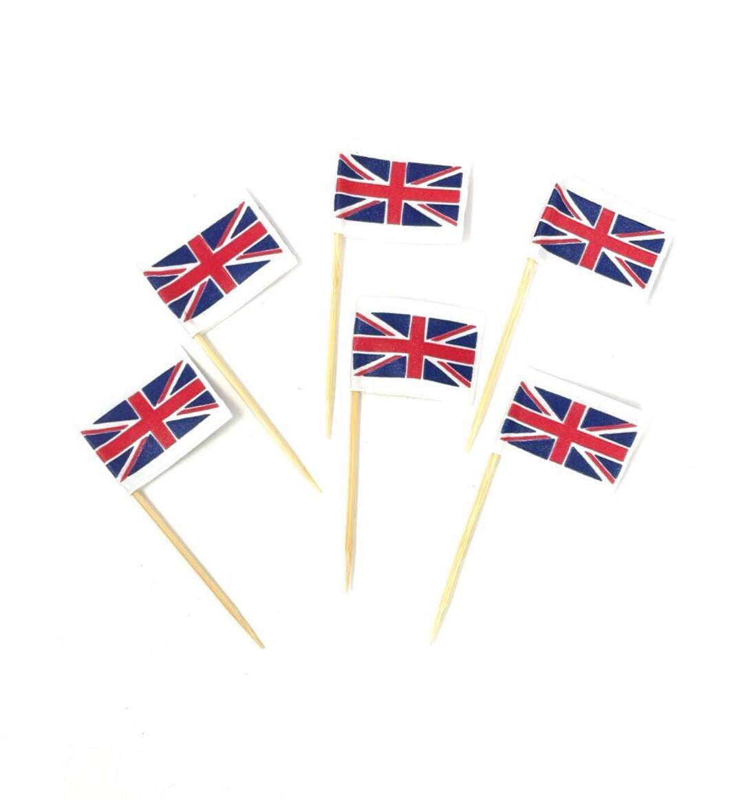 Union Jack Cupcake Ribbon Party Flags Food Flags Coronation Party ...
