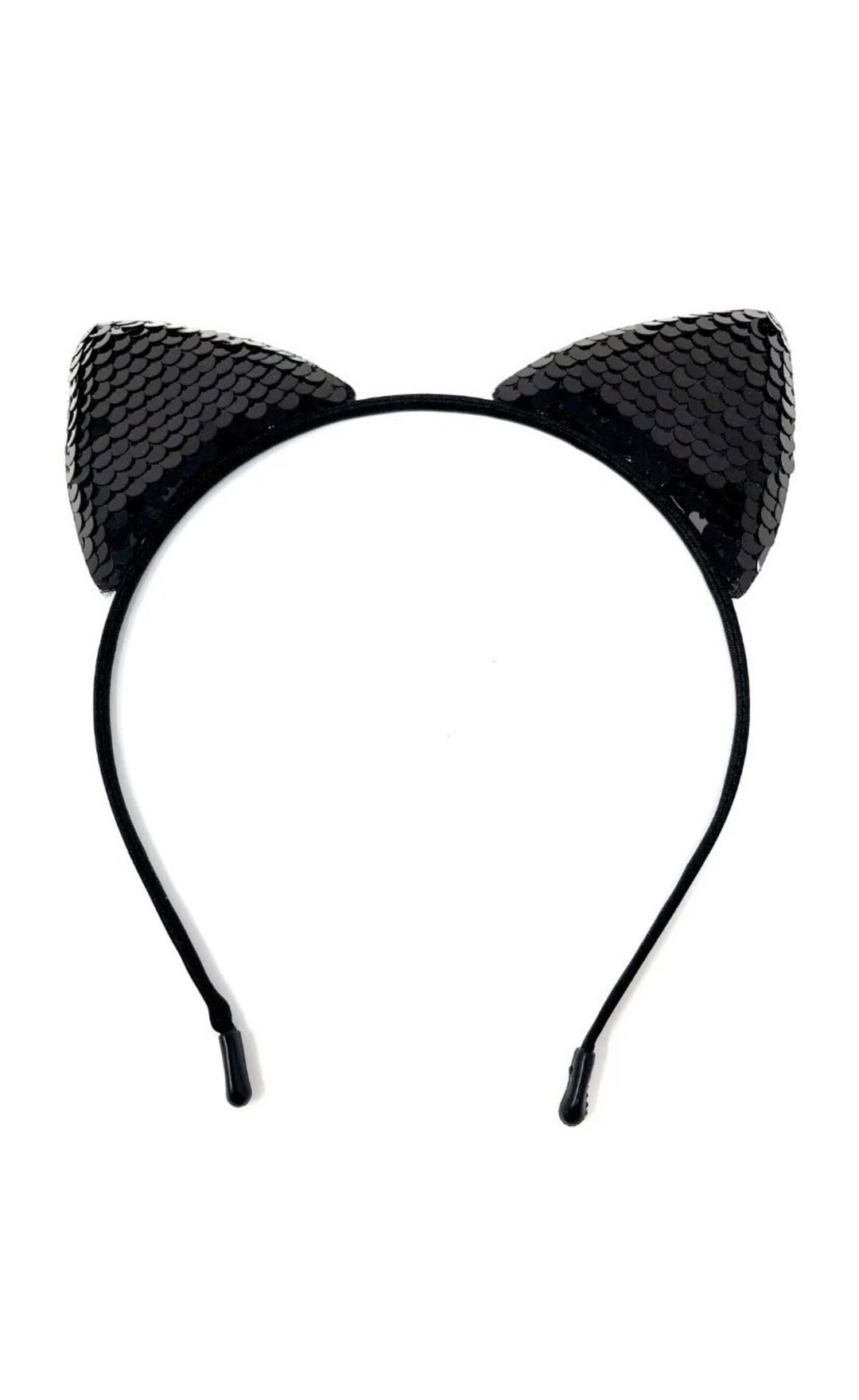 Black Sequin Cat Ears Dressing up Halloween Accessory - Etsy