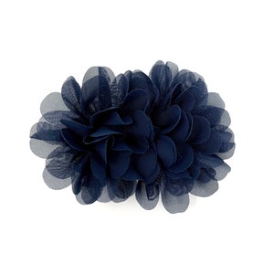 Navy Blue Flower Hair Clip - Etsy